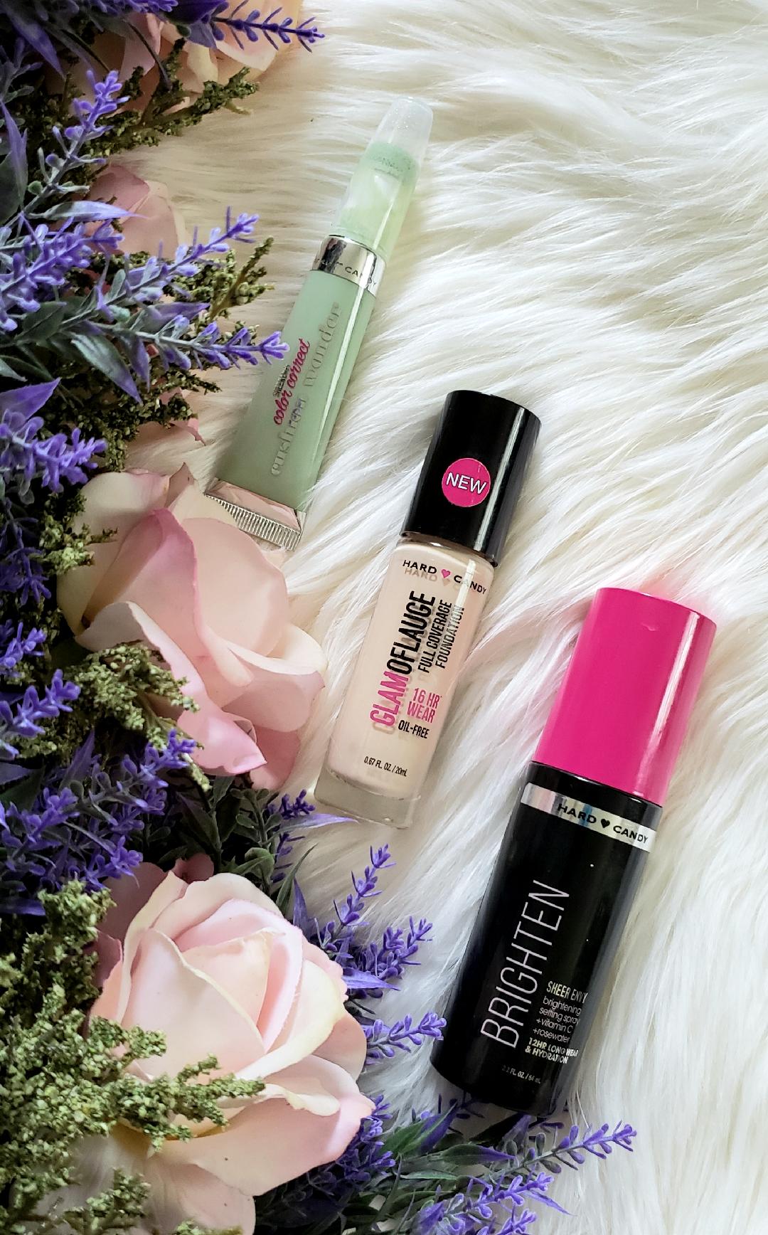 Hard Candy Glamoflauge Foundation, Brightening Setting Spray & Green ...